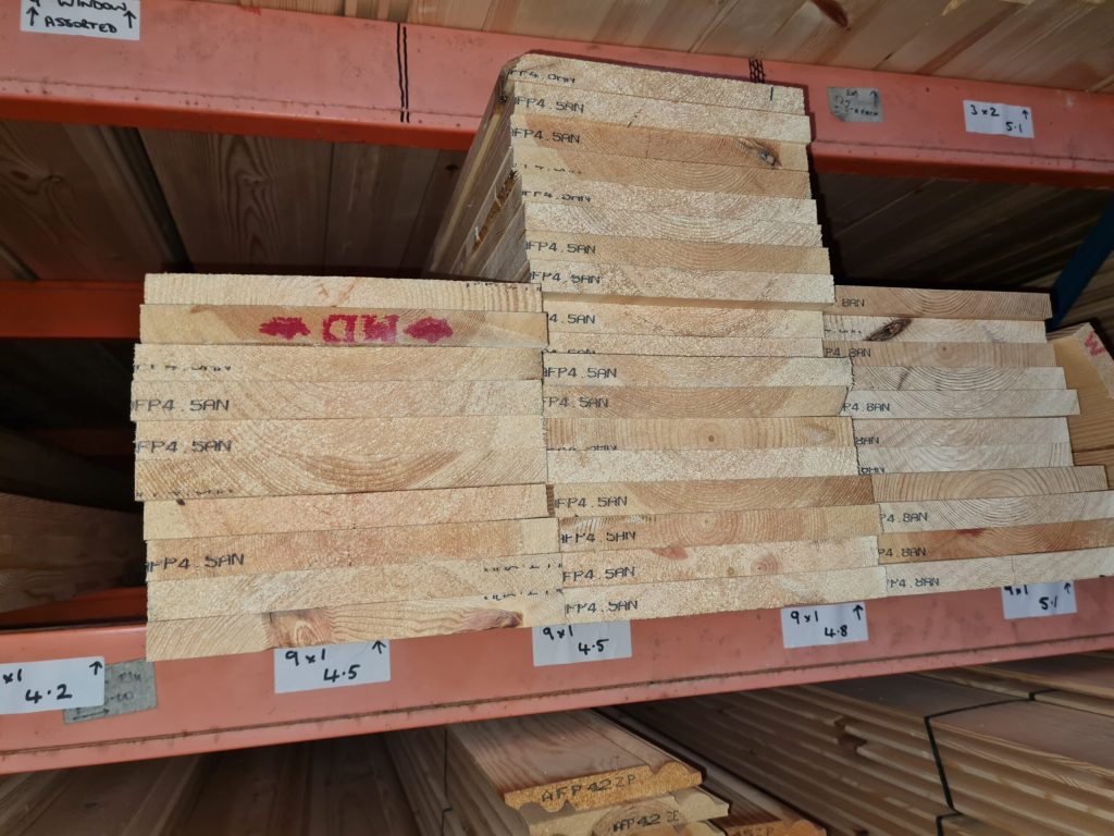 9×1 Untreated PSE Timber (21mm x 220mm) - Trade Timber Supplies Ltd