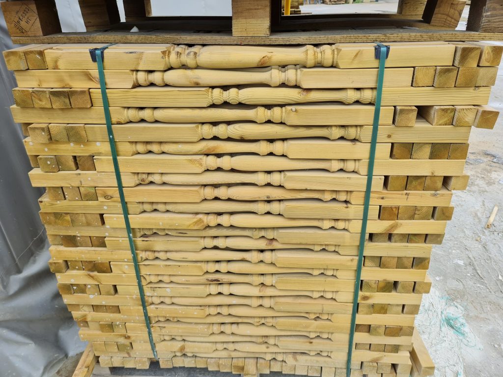 Tanalised Turned Spindle (41mm x 41mm) - Trade Timber Supplies Ltd